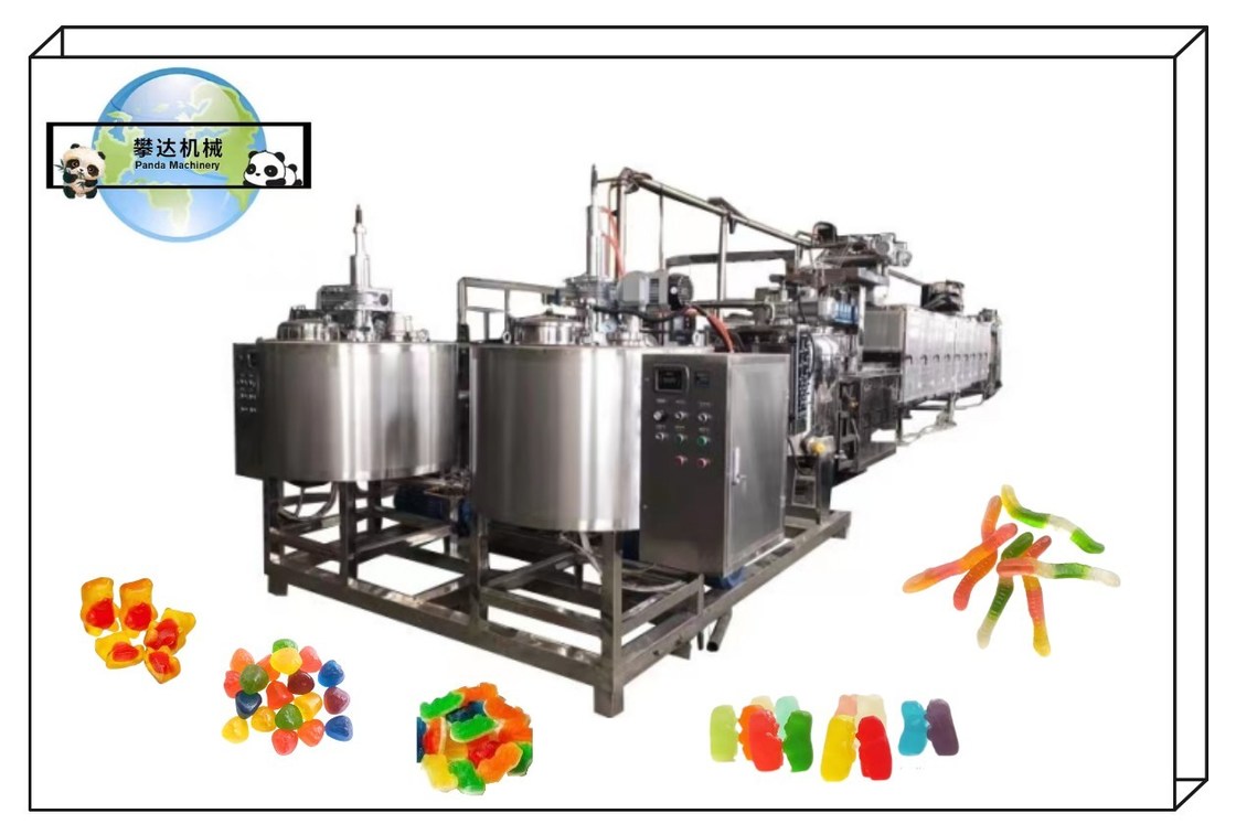 Soft Candy Gummy Production Line Gummy Bear Machine 600KG/H 450KG/H ...