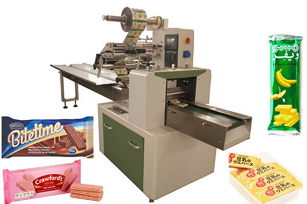 Wafer Biscuit Food Pillow Packaging Machine Stainless Steel 304 ...